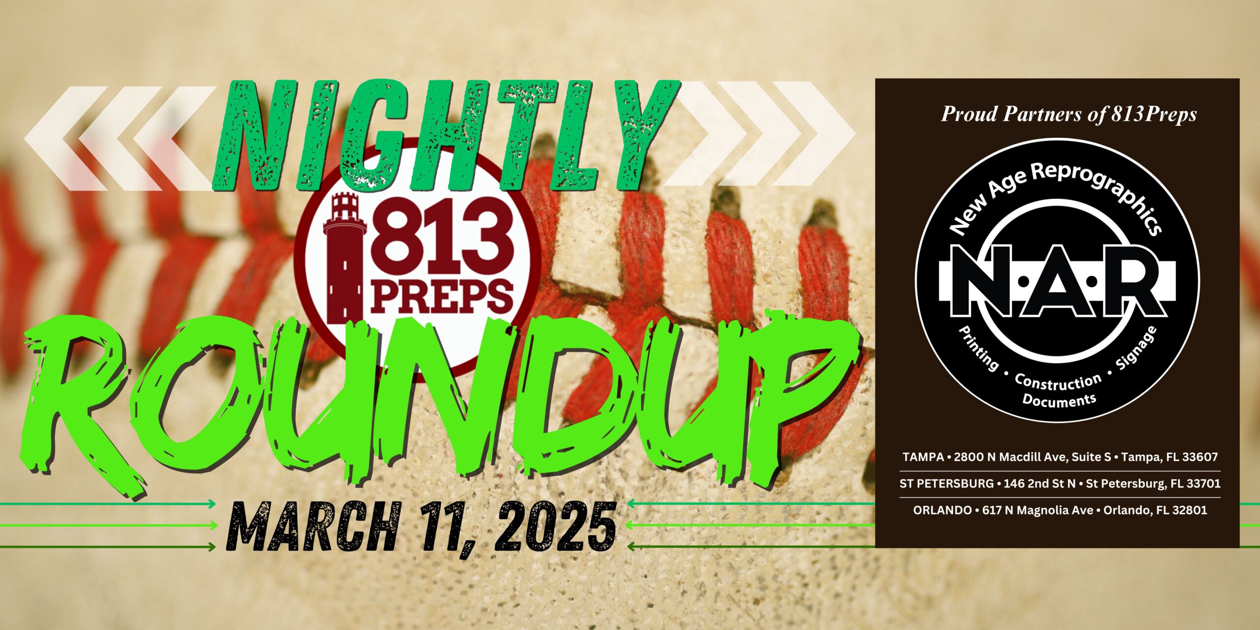 813Preps Nightly Roundup - Tuesday March 11, 2025 - 813Preps.com